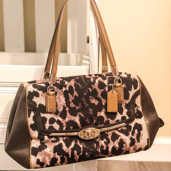 Coach | Bags | Coach Cheetah Print Silk Lining Handbag | Poshmark